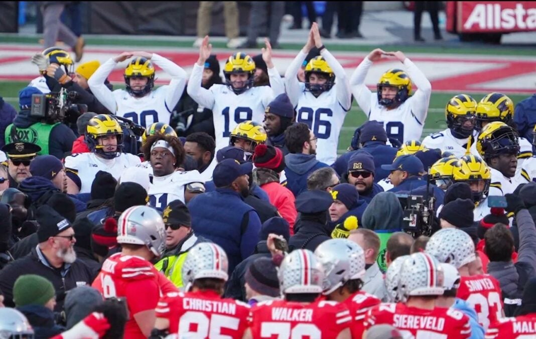 Michigan Players Celebrate Win Over Buckeyes by Mocking Their O-H-I-O ...