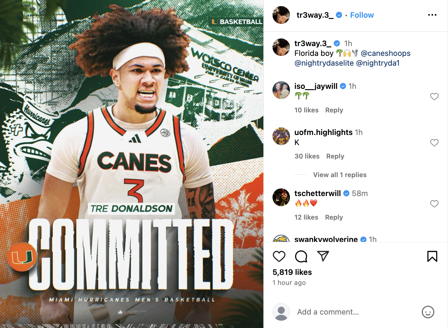 Former Michigan PG Tre Donaldson Announces Transfer Destination ...