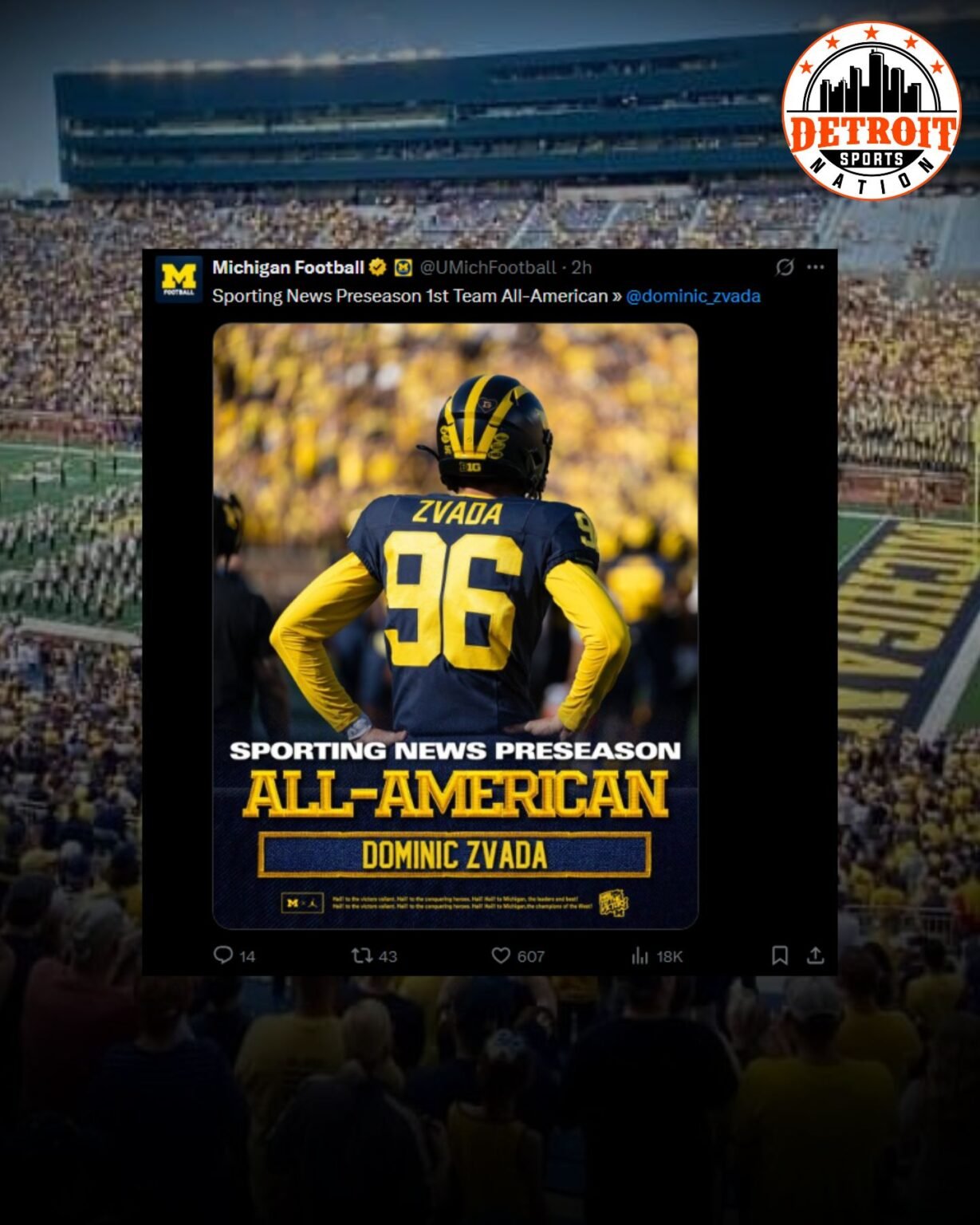 U of M News: Kicker Dominic Zvada Recognized as One of Nation’s Best ...