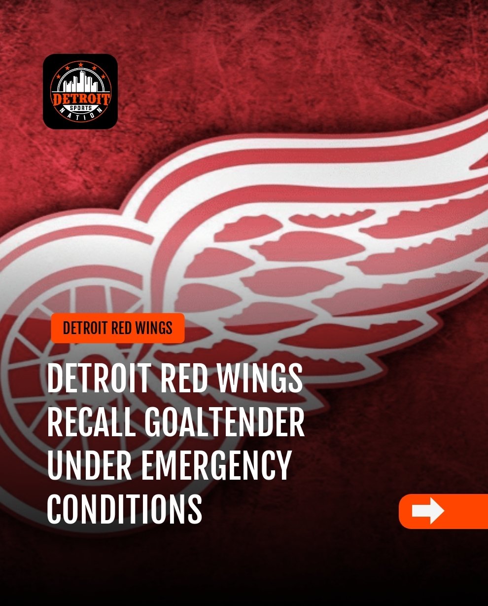 Detroit Red Wings Recall Goaltender Under Emergency Conditions ...