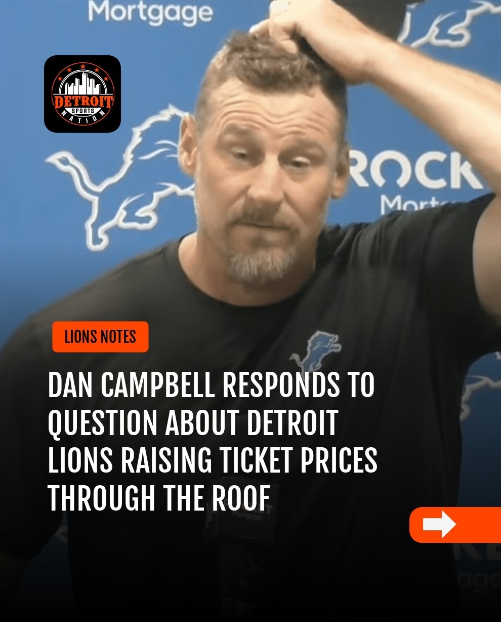 Dan Campbell responds to question about Detroit Lions raising ticket ...