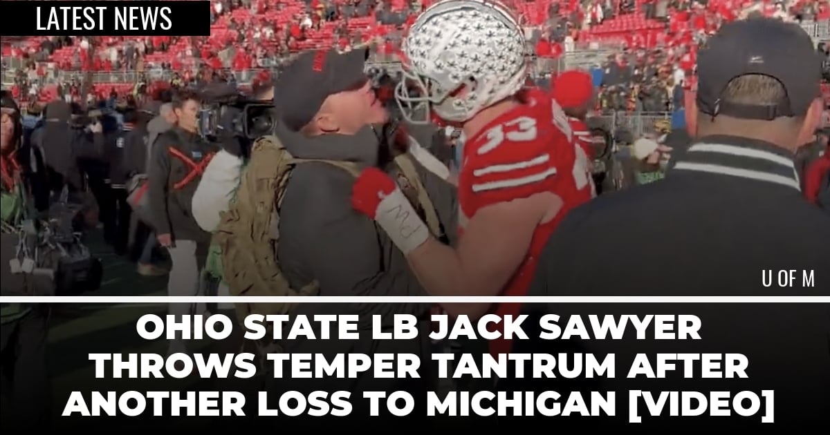 Ohio State LB Jack Sawyer Throws Temper Tantrum After ANOTHER Loss To ...