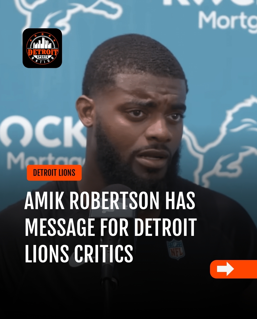 Amik Robertson Has Message for Detroit Lions Critics - Detroit Sports ...