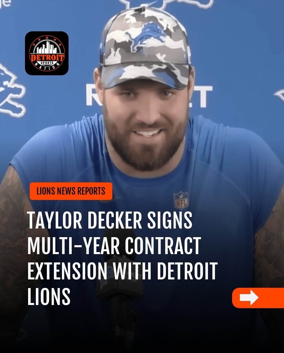 Taylor Decker Signs Multi-Year Contract Extension with Detroit Lions ...