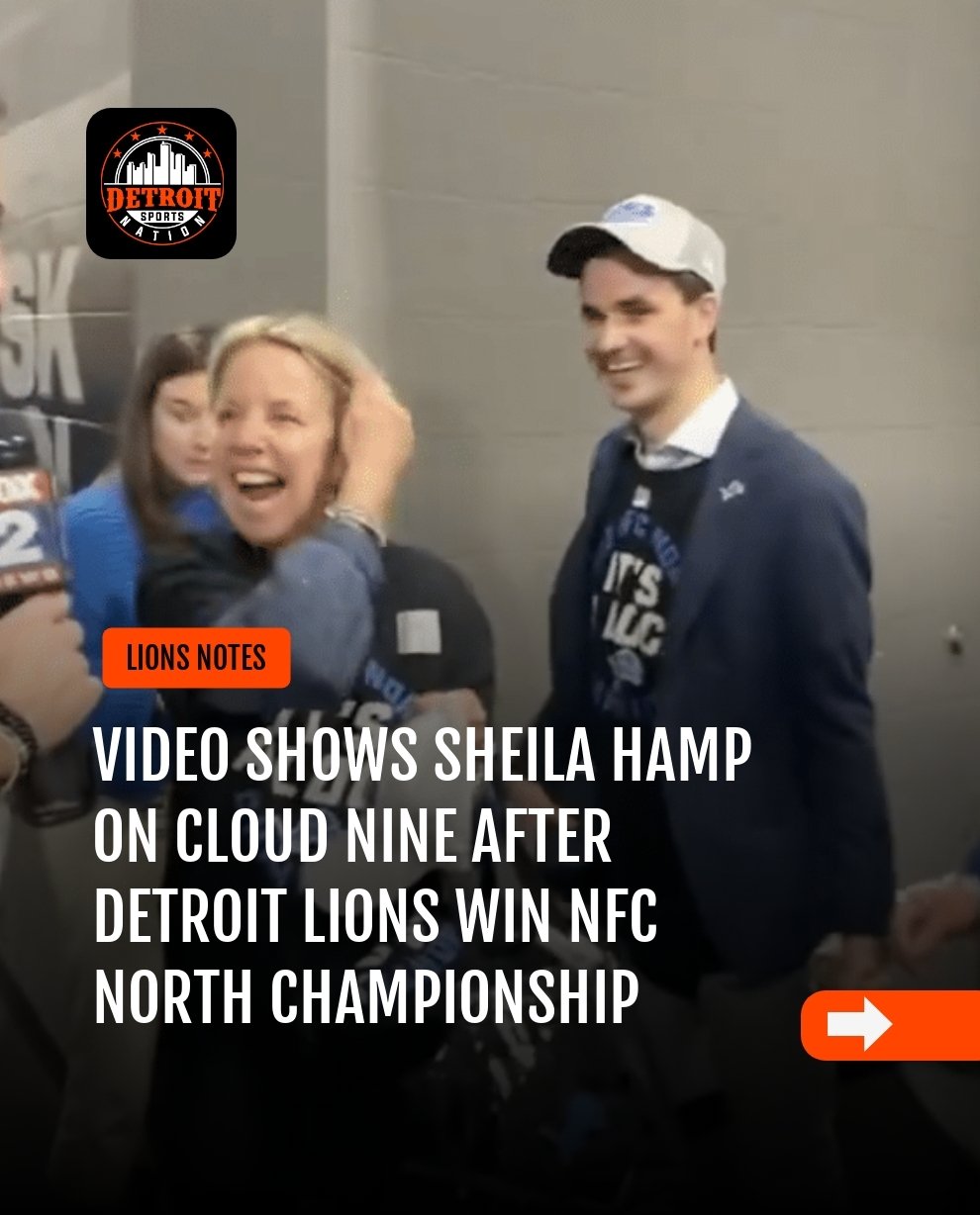 Video shows Sheila Hamp on cloud nine after Detroit Lions win NFC North ...