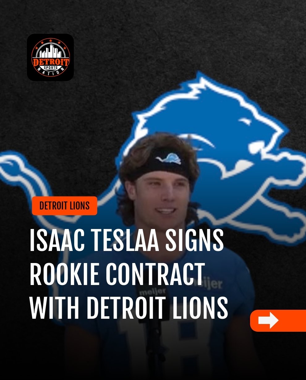 Isaac TeSlaa Signs Rookie Contract With Detroit Lions - Detroit Sports ...
