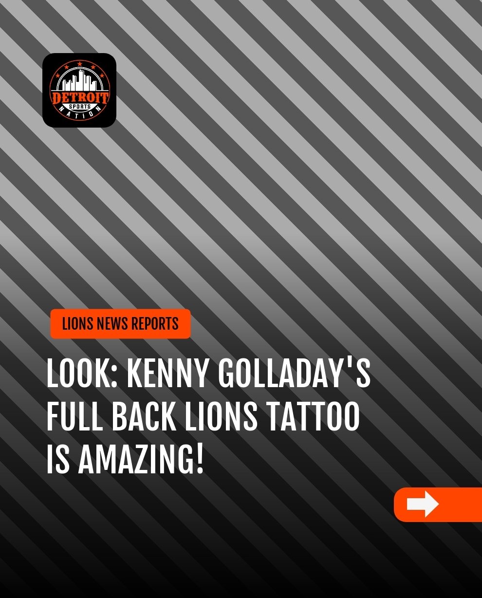 LOOK: Kenny Golladay's full back Lions tattoo is amazing! - Detroit ...