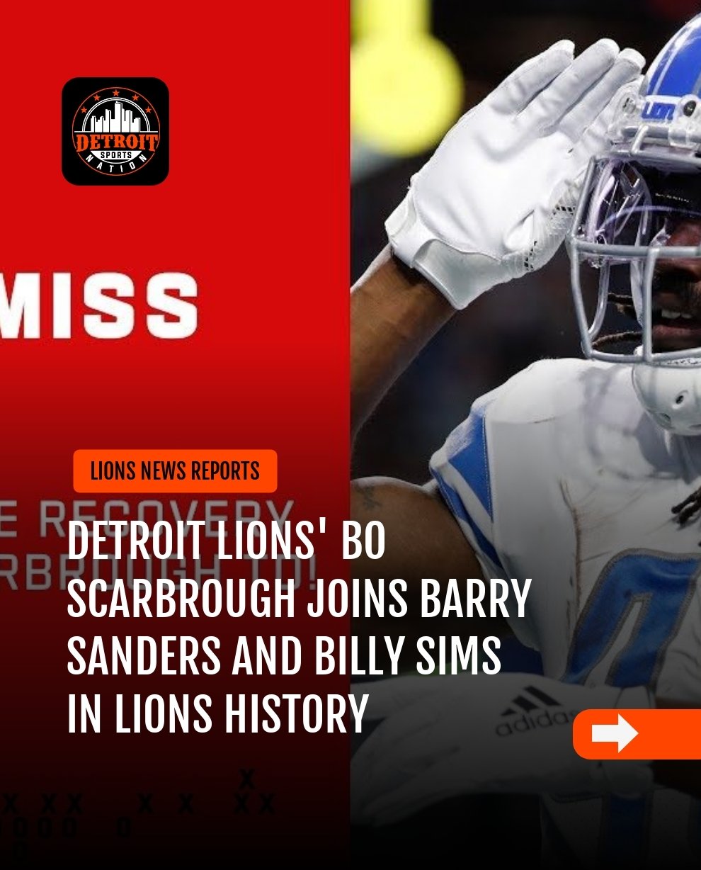 Detroit Lions' Bo Scarbrough joins Barry Sanders and Billy Sims in ...