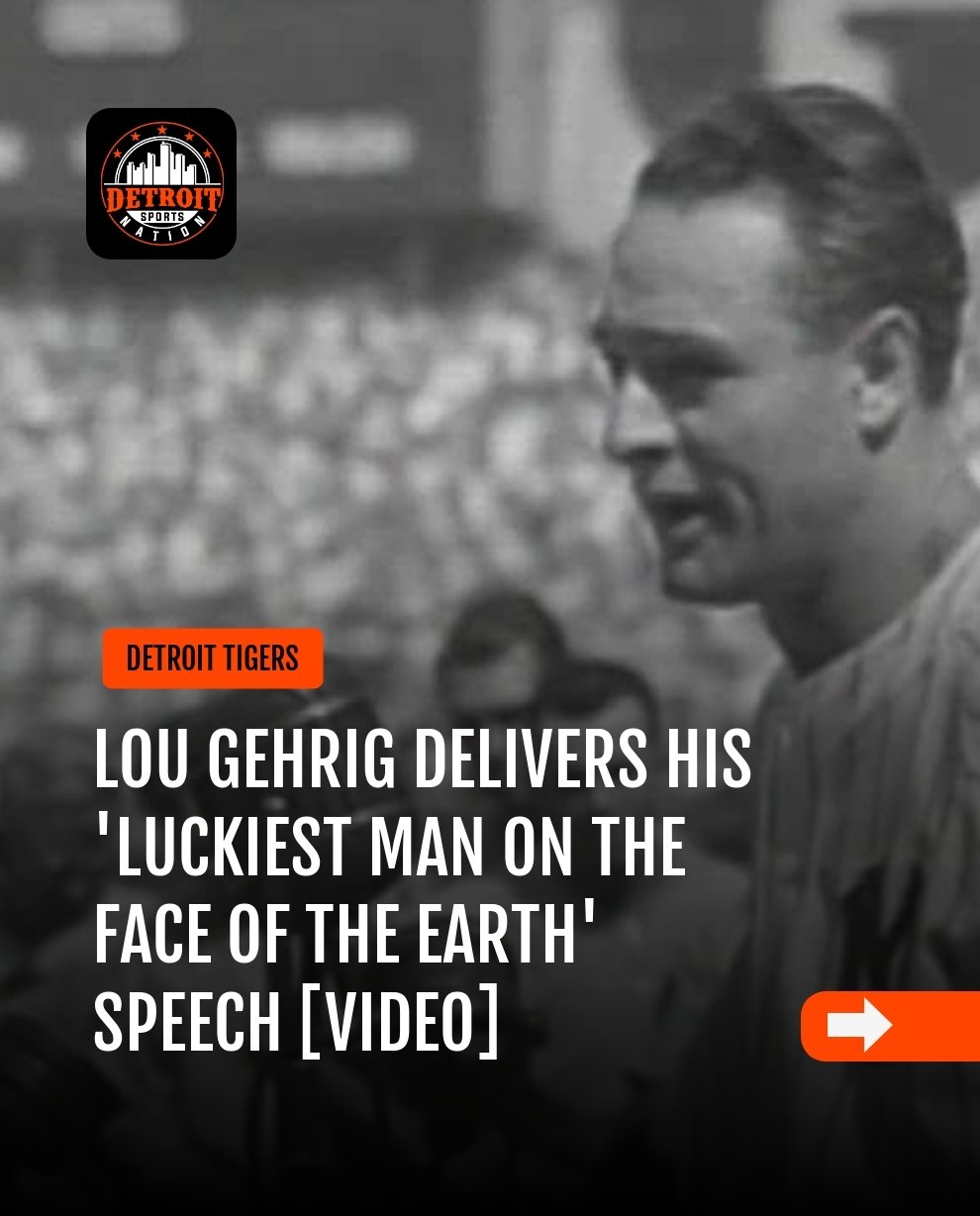 Lou Gehrig delivers his 'luckiest man on the face of the earth' speech ...