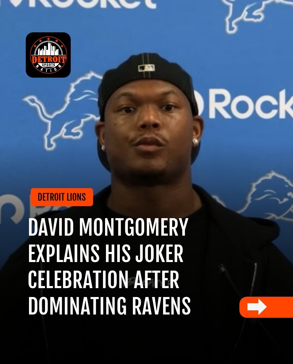David Montgomery Explains His Joker Celebration After Dominating Ravens ...