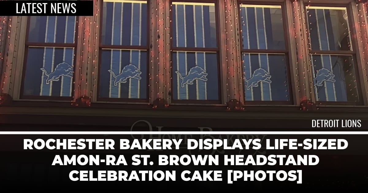 Rochester Bakery Displays Life-Sized Amon-Ra St. Brown Headstand ...
