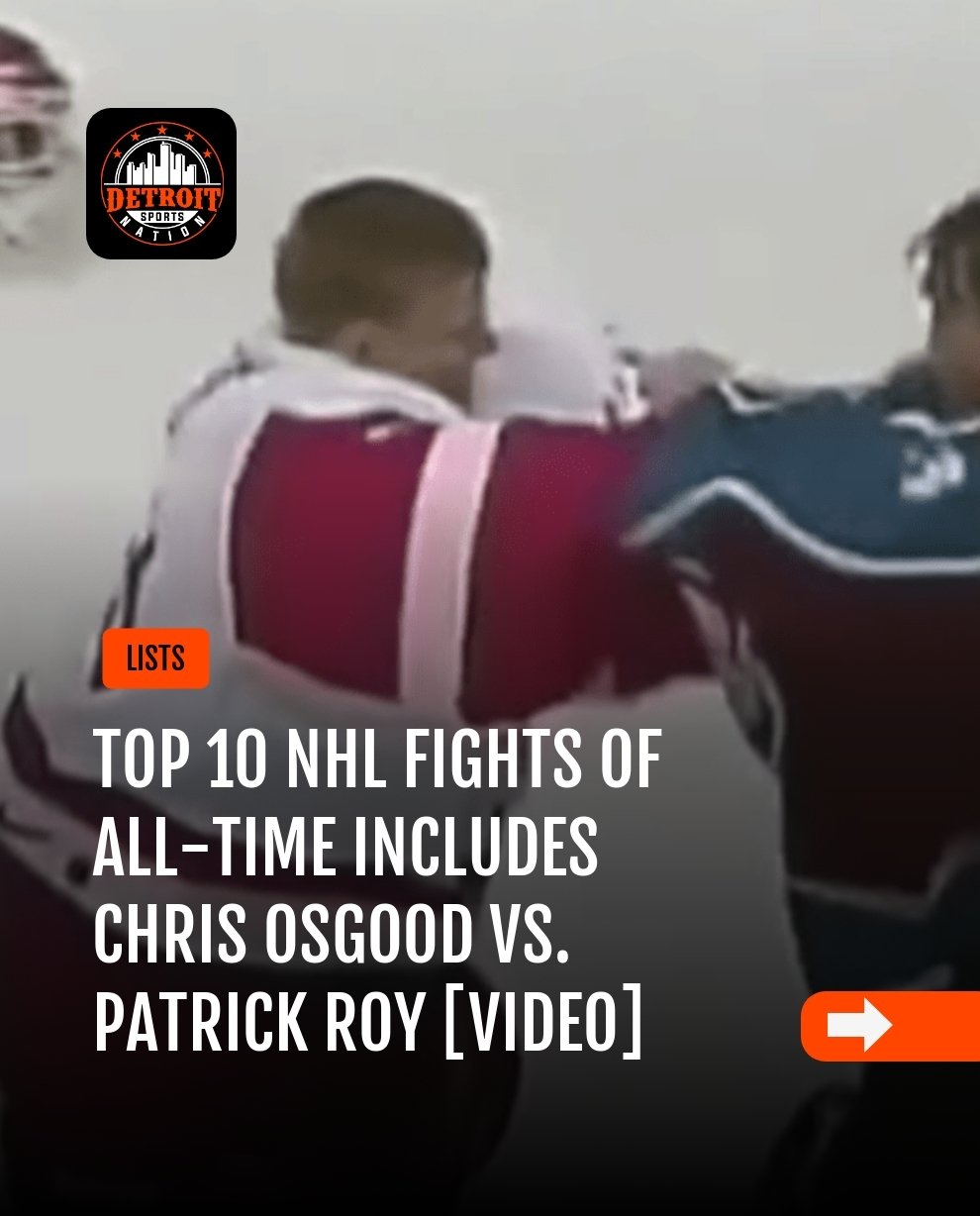 Top 10 NHL fights of all-time includes Chris Osgood vs. Patrick Roy ...