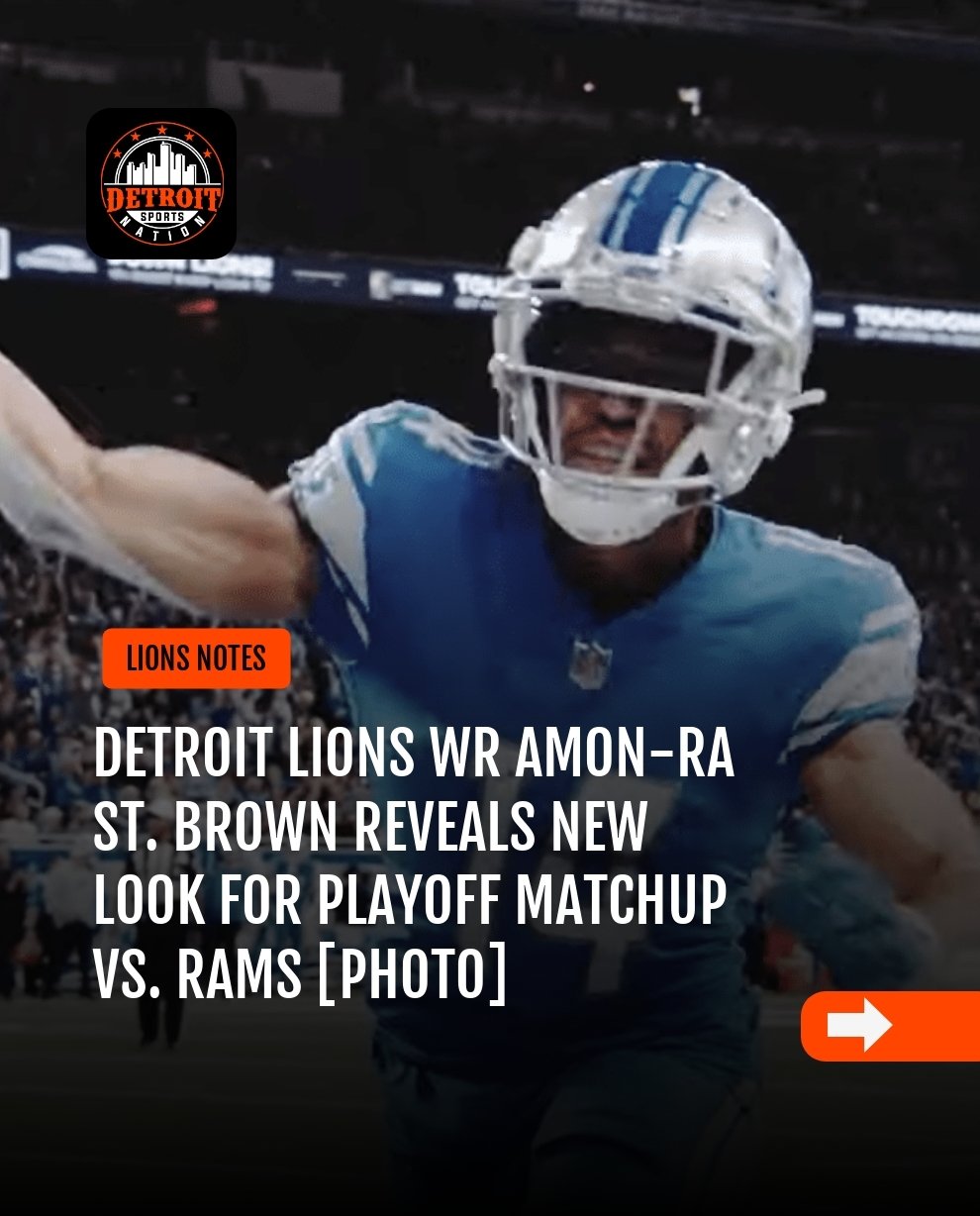 Detroit Lions WR Amon-Ra St. Brown reveals new look for playoff matchup ...