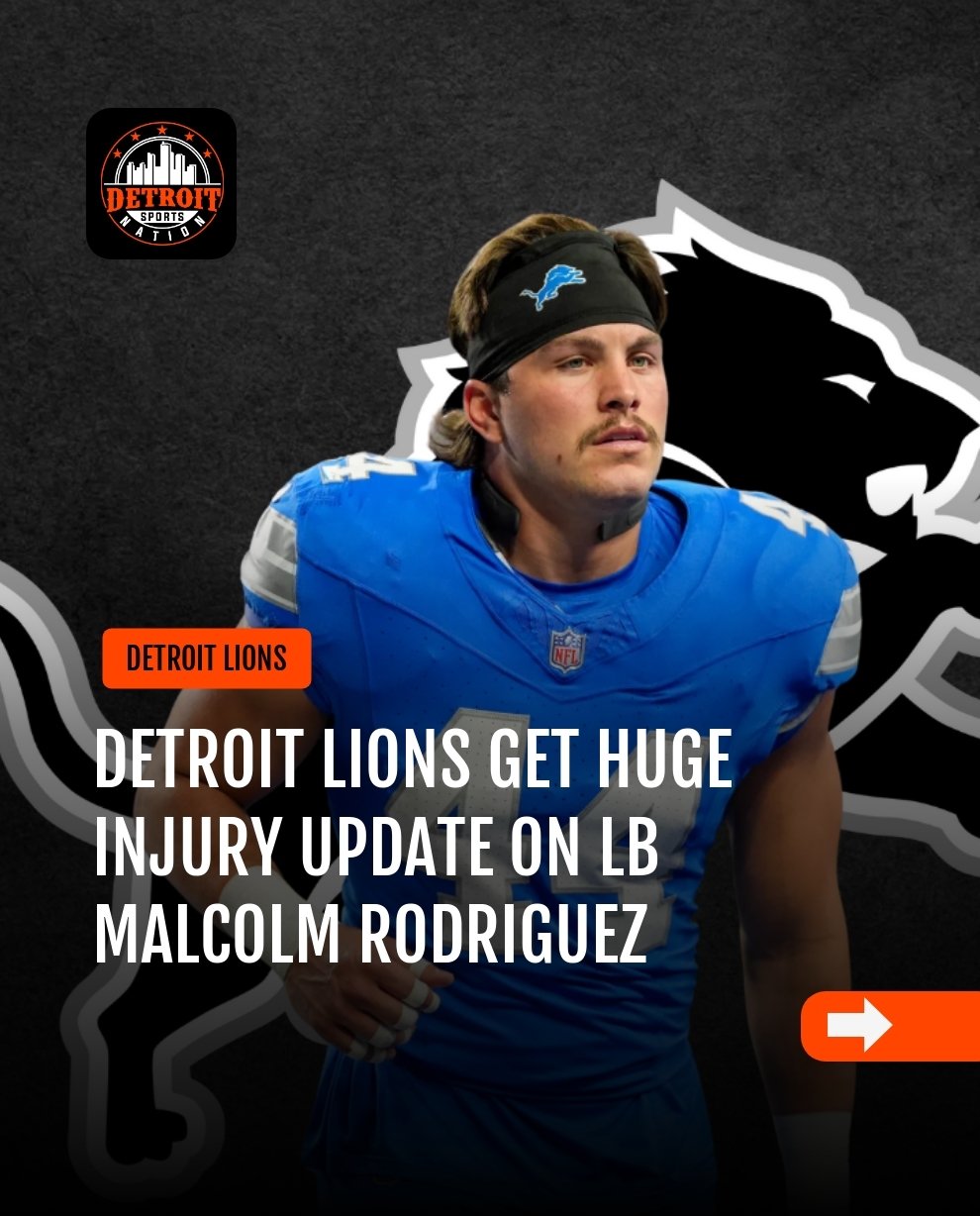 Detroit Lions Get Huge Injury Update on LB Malcolm Rodriguez - Detroit ...