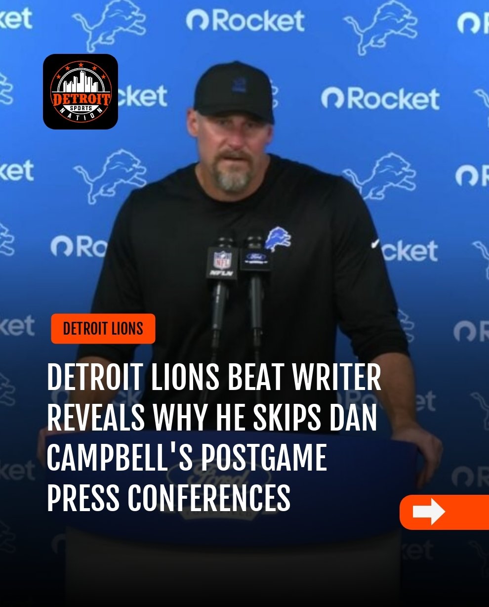 Detroit Lions Beat Writer Reveals Why He Skips Dan Campbell's Postgame ...