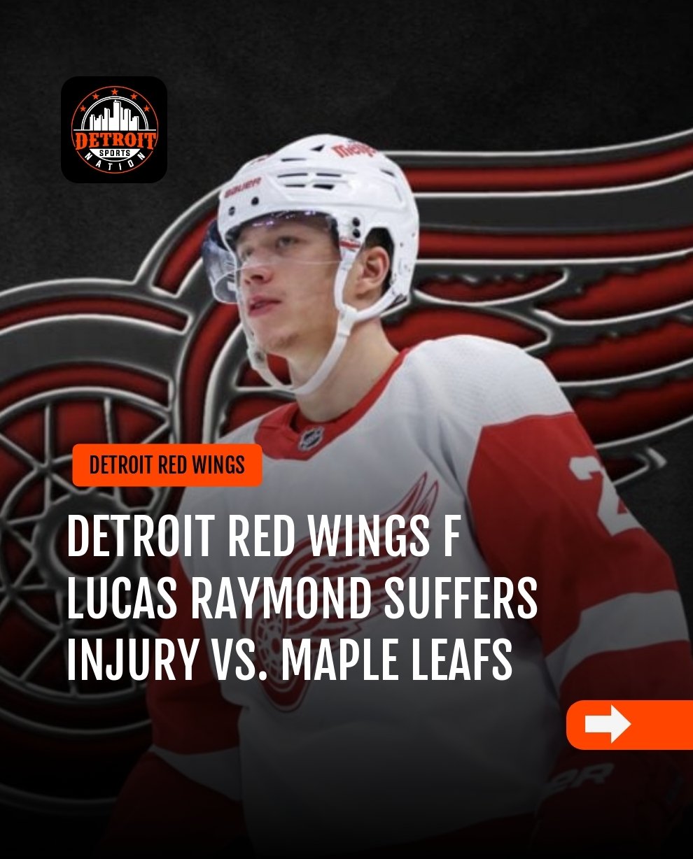 Detroit Red Wings F Lucas Raymond Suffers Injury vs. Maple Leafs ...