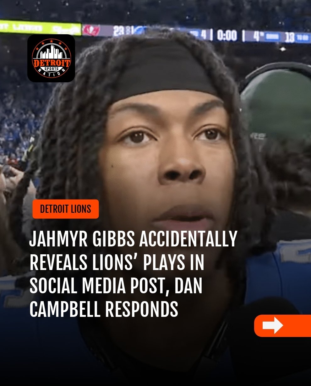 Jahmyr Gibbs Accidentally Reveals Lions’ Plays in Social Media Post ...