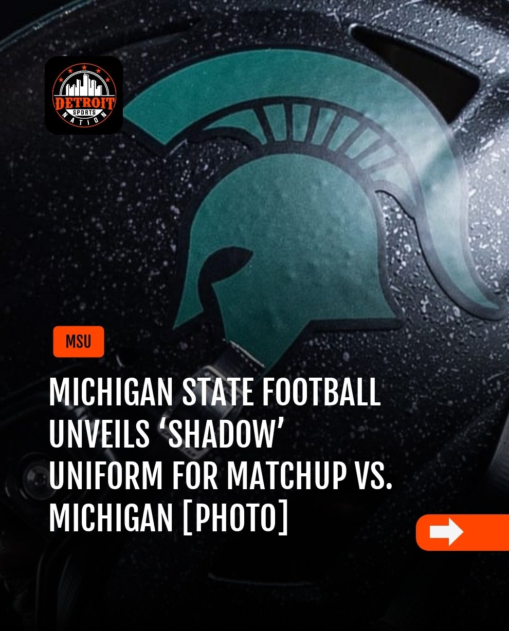 Michigan State Football Unveils ‘Shadow’ uniform for Matchup vs ...