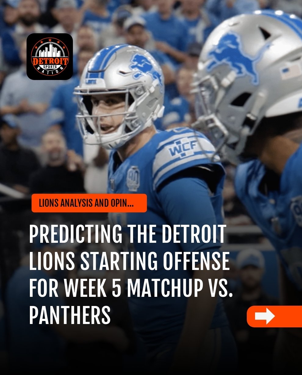 Predicting the Detroit Lions starting offense for Week 5 matchup vs ...