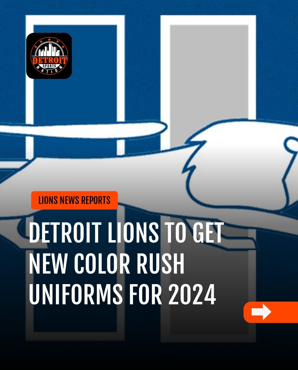 Detroit Lions to get new Color Rush Uniforms for 2024 - Detroit Sports ...