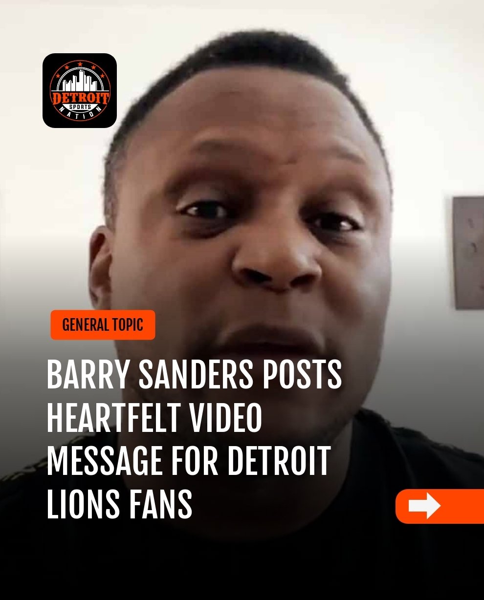 Barry Sanders Posts Heartfelt Video Message for Detroit Lions Fans ...