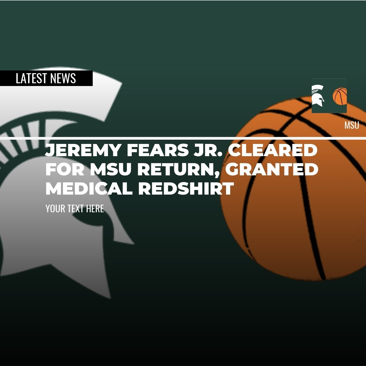 Jeremy Fears Jr. Cleared for MSU Return, Granted Medical Redshirt ...