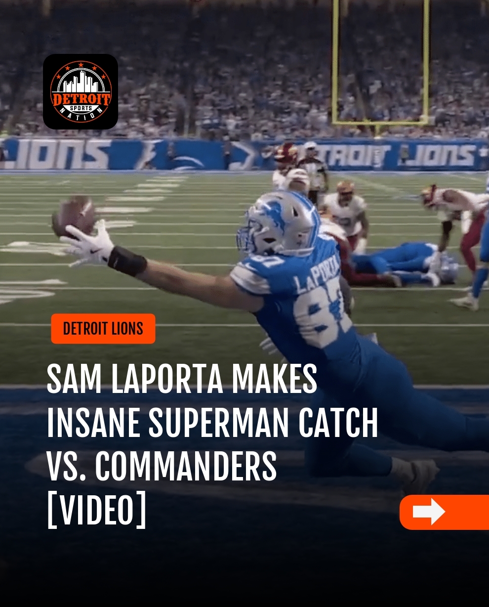 Sam LaPorta Makes INSANE Superman Catch vs. Commanders [Video ...