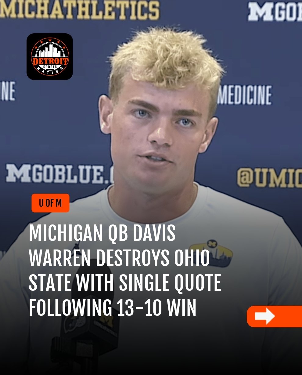 Michigan QB Davis Warren Destroys Ohio State With Single Quote ...