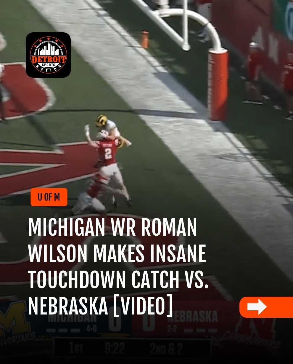 Michigan WR Roman Wilson makes INSANE touchdown catch vs. Nebraska ...