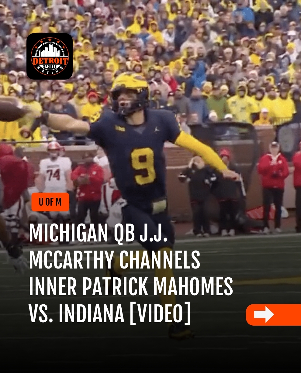 Michigan QB J.J. McCarthy channels inner Patrick Mahomes vs. Indiana ...