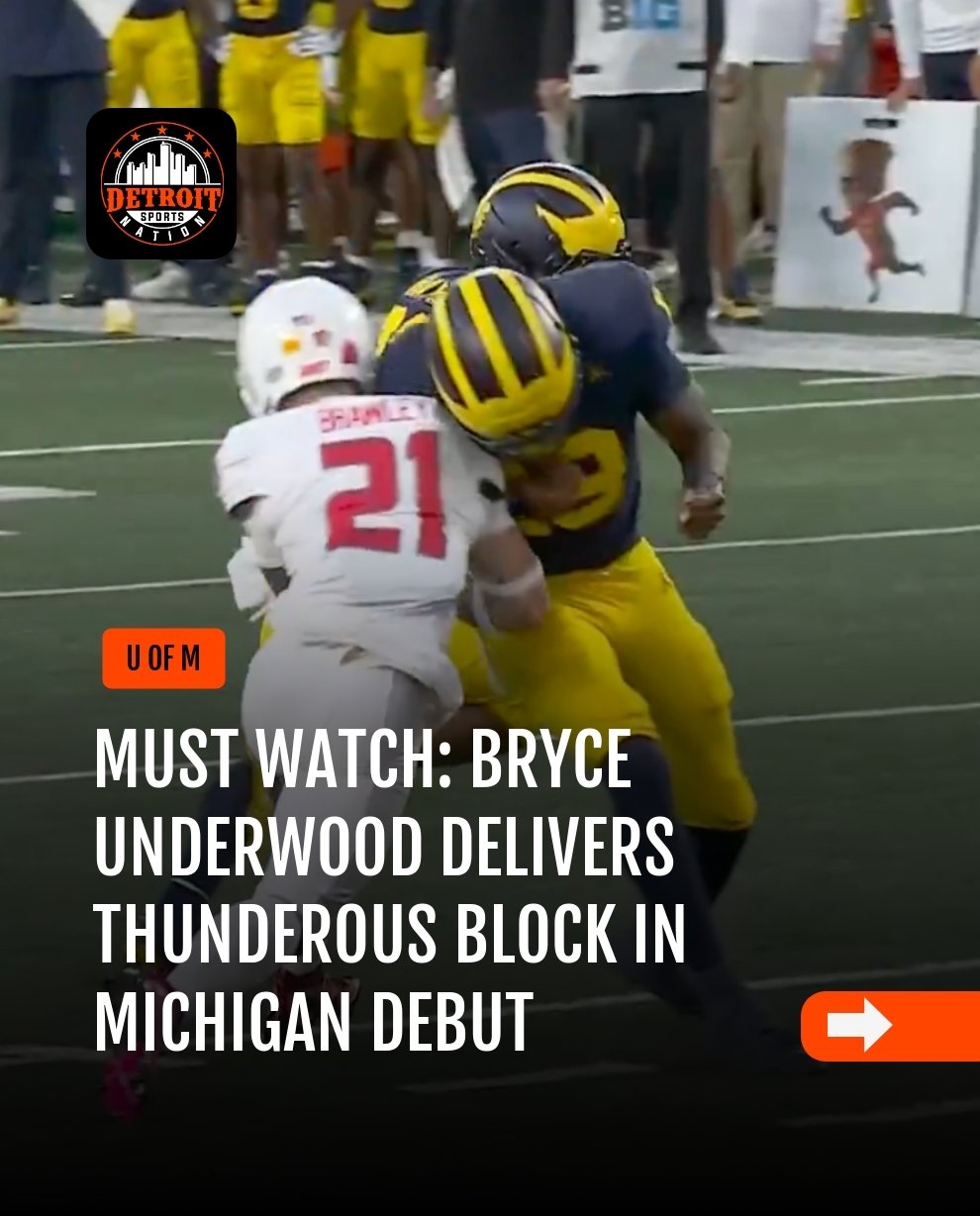 Must Watch: Bryce Underwood Delivers Thunderous Block in Michigan Debut ...