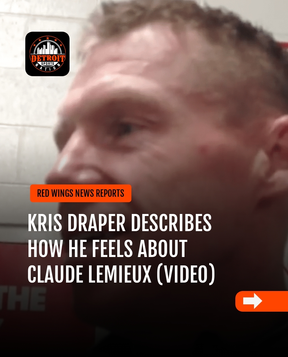 Kris Draper describes how he feels about Claude Lemieux (VIDEO ...